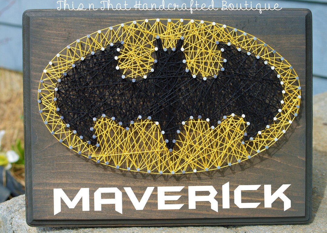 Batman {inspired} String Art Kit - Etsy