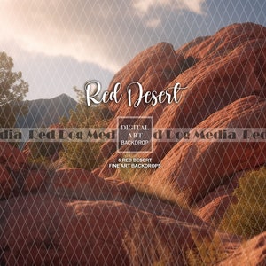 6 Red Desert Fine Art Backdrops, Desert Fine Art Digital Backdrop ...