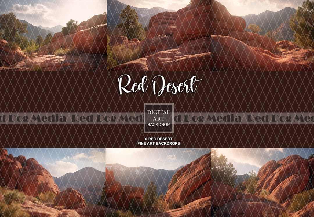 6 Red Desert Fine Art Backdrops, Desert Fine Art Digital Backdrop ...