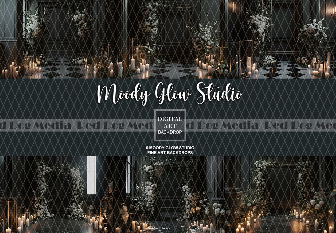 6 Moody Glow Studio Fine Art Backdrops, Fine Art Digital Backdrop ...