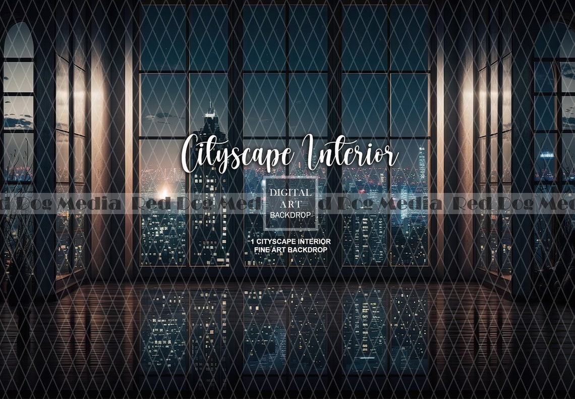 Cityscape Interior Fine Art Backdrop, Fine Art Digital Backdrop, Fine ...