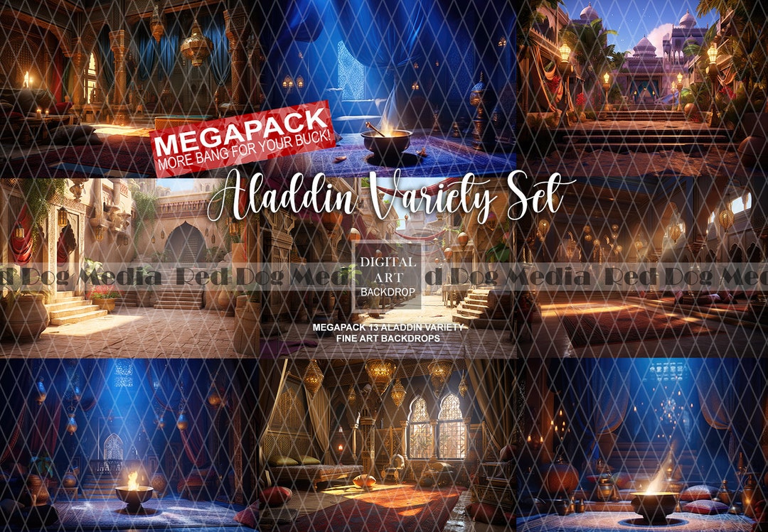 MEGAPACK 13 Aladdin Variety Fine Art Backdrops, Aladdin Digital ...
