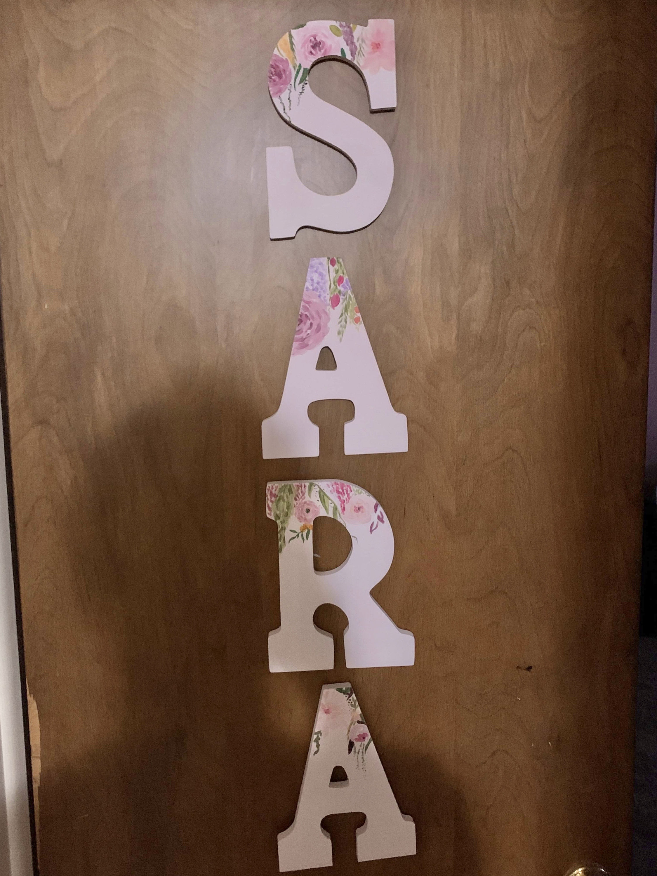 Floral- Feminine Painted Letters- Custom Made -other Patterns/motifs ...