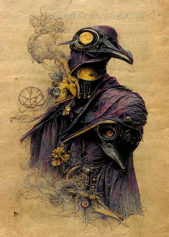 Vintage Plague Doctor Art Print V.17 Instant Download - Etsy
