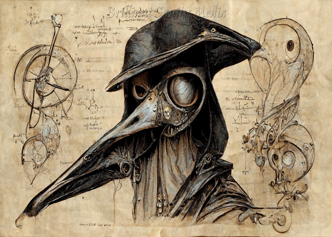 Vintage Plague Doctor Art Print V.12 Instant Download Printable Home ...