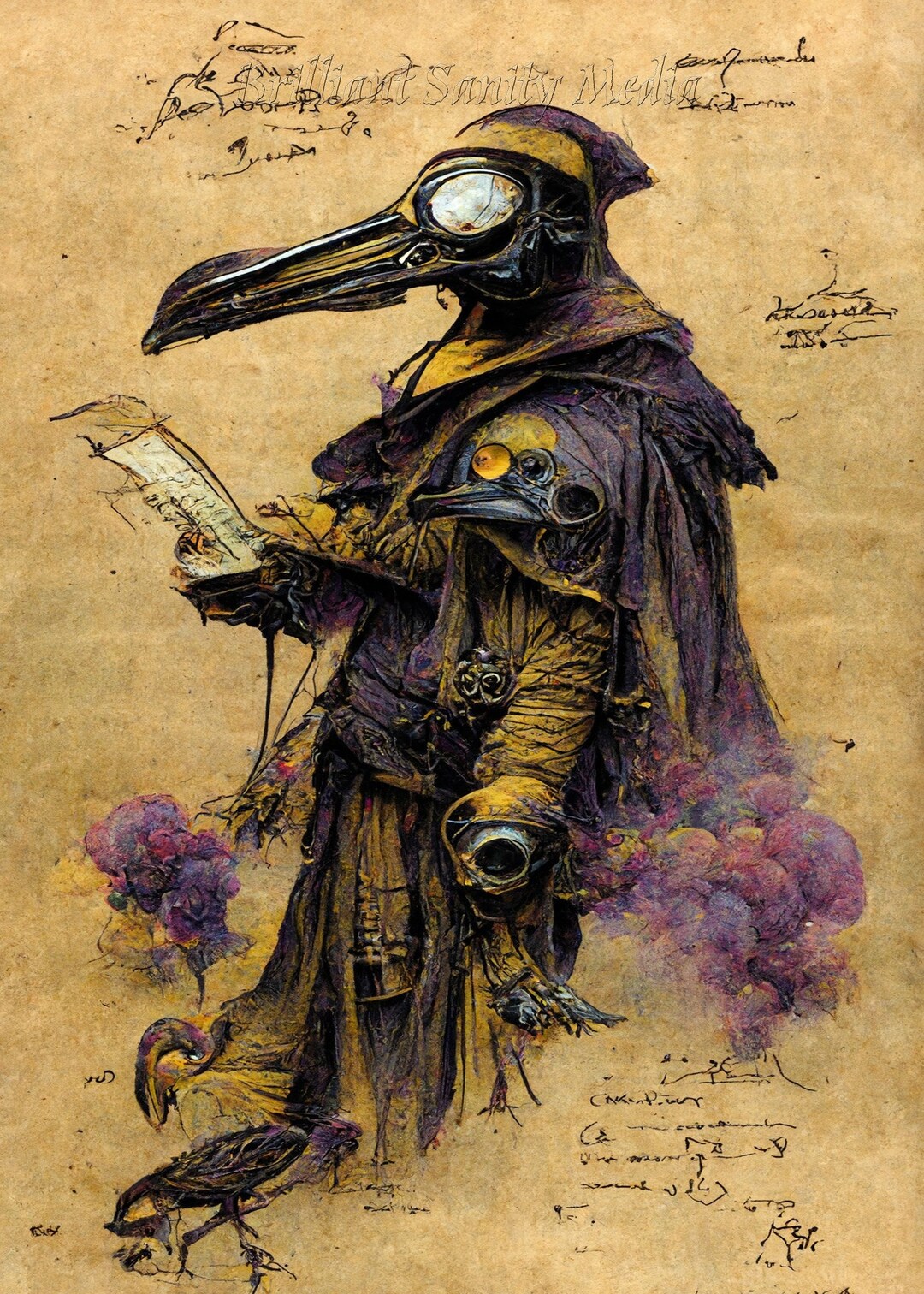 Vintage Plague Doctor Art Print V.15 Instant Download Printable Home ...