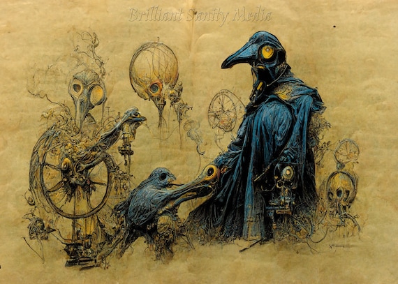 Vintage Plague Doctor Art Print V.2 Instant Download Printable - Etsy