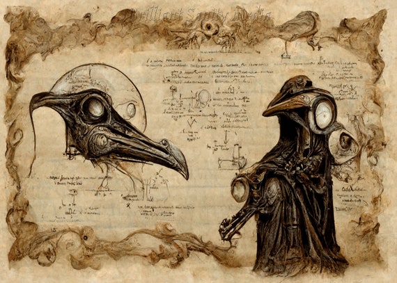Vintage Plague Doctor Art Print V.4 Instant Download Printable - Etsy