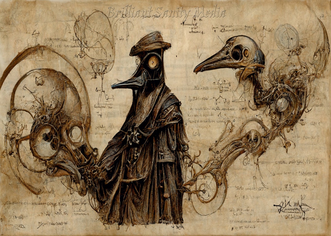 Vintage Plague Doctor Art Print V.8 Instant Download Printable Home ...
