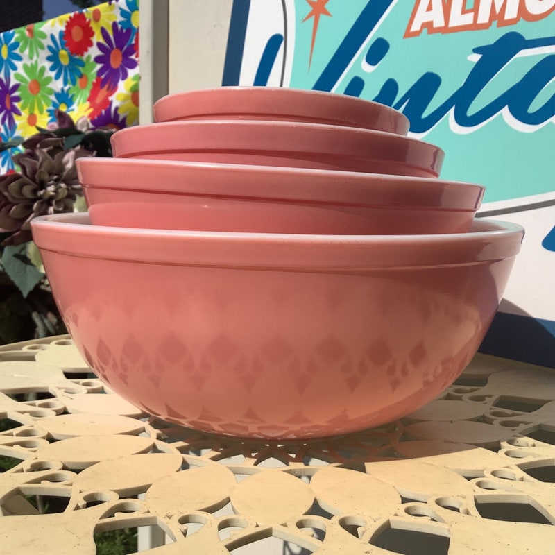 Pink Pyrex Bowls - Etsy