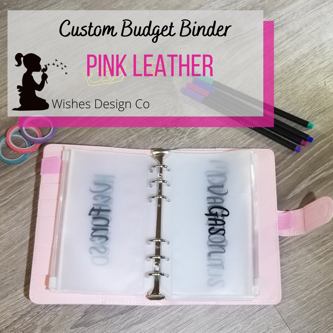 Pink Budget Binder With Custom Cash Envelope Zipper Pouches - Etsy