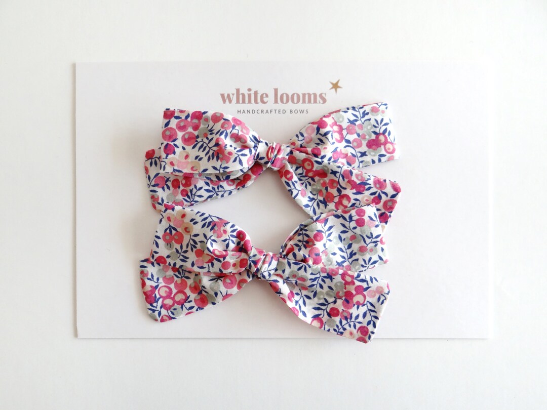 Pigtail Bow Set in Light Pink Poppy Hair Bows Pigtail Set Hair Clips ...