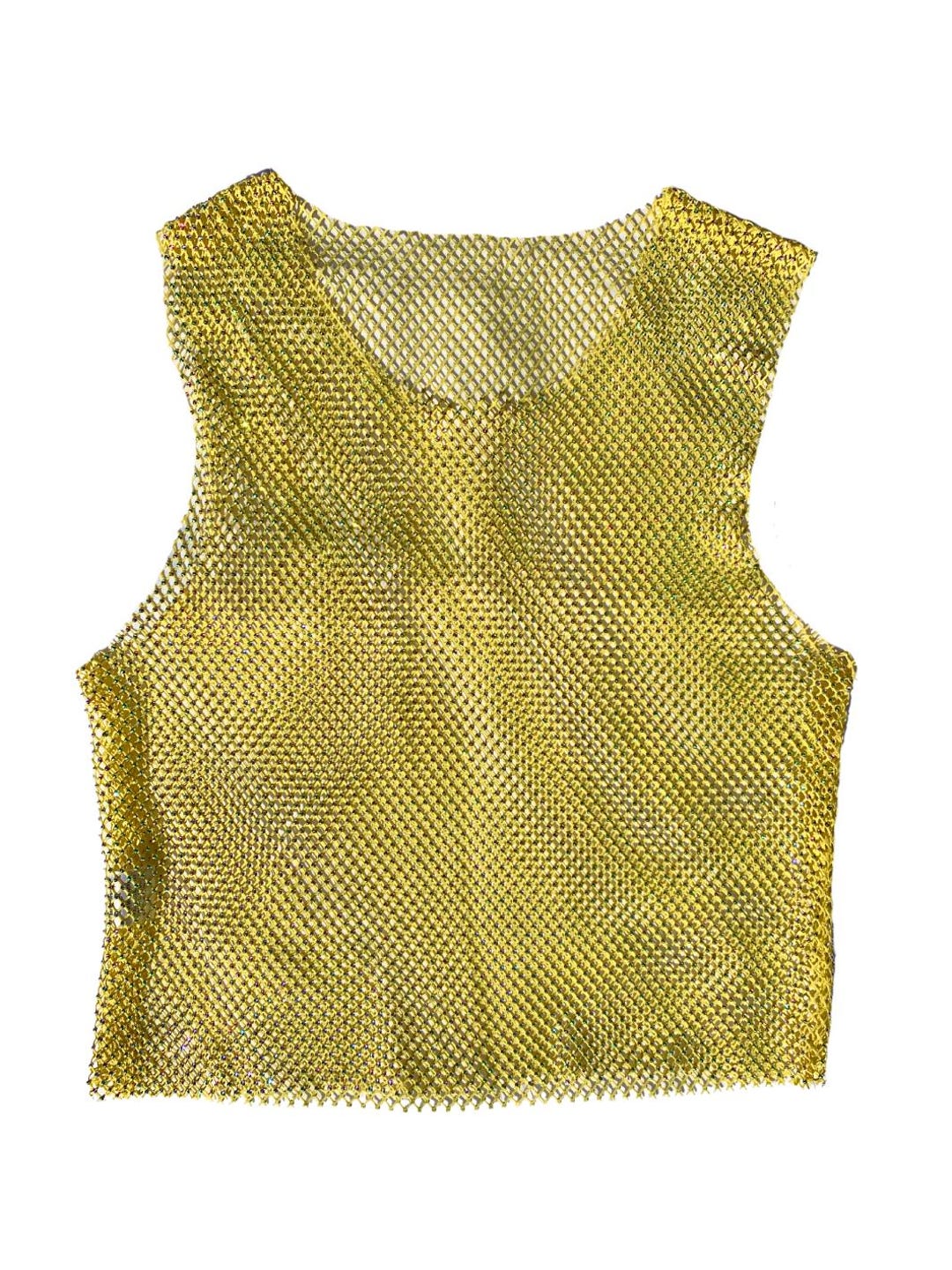 Yellow Rhinestone Top, Womens Rave Top, Womens Festival Clothing ...