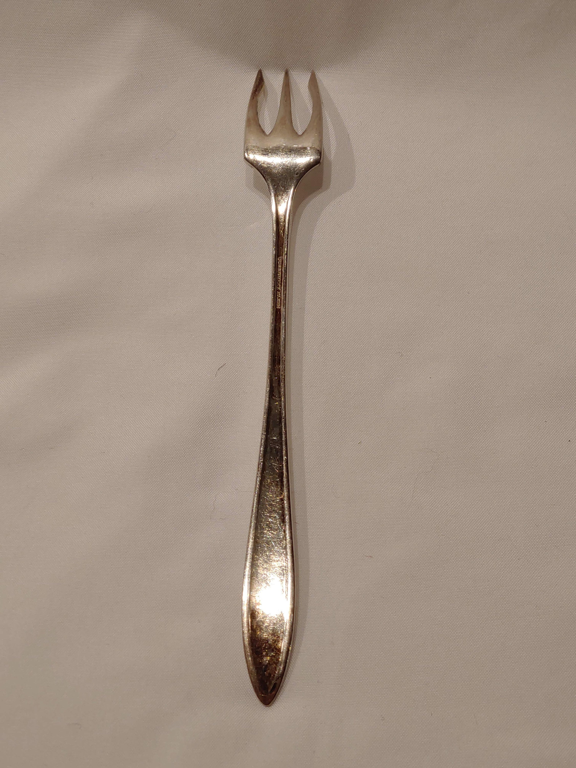 Antique Community Plate Adam Pattern Silver Plate Cocktail Fork 6 1/4 ...
