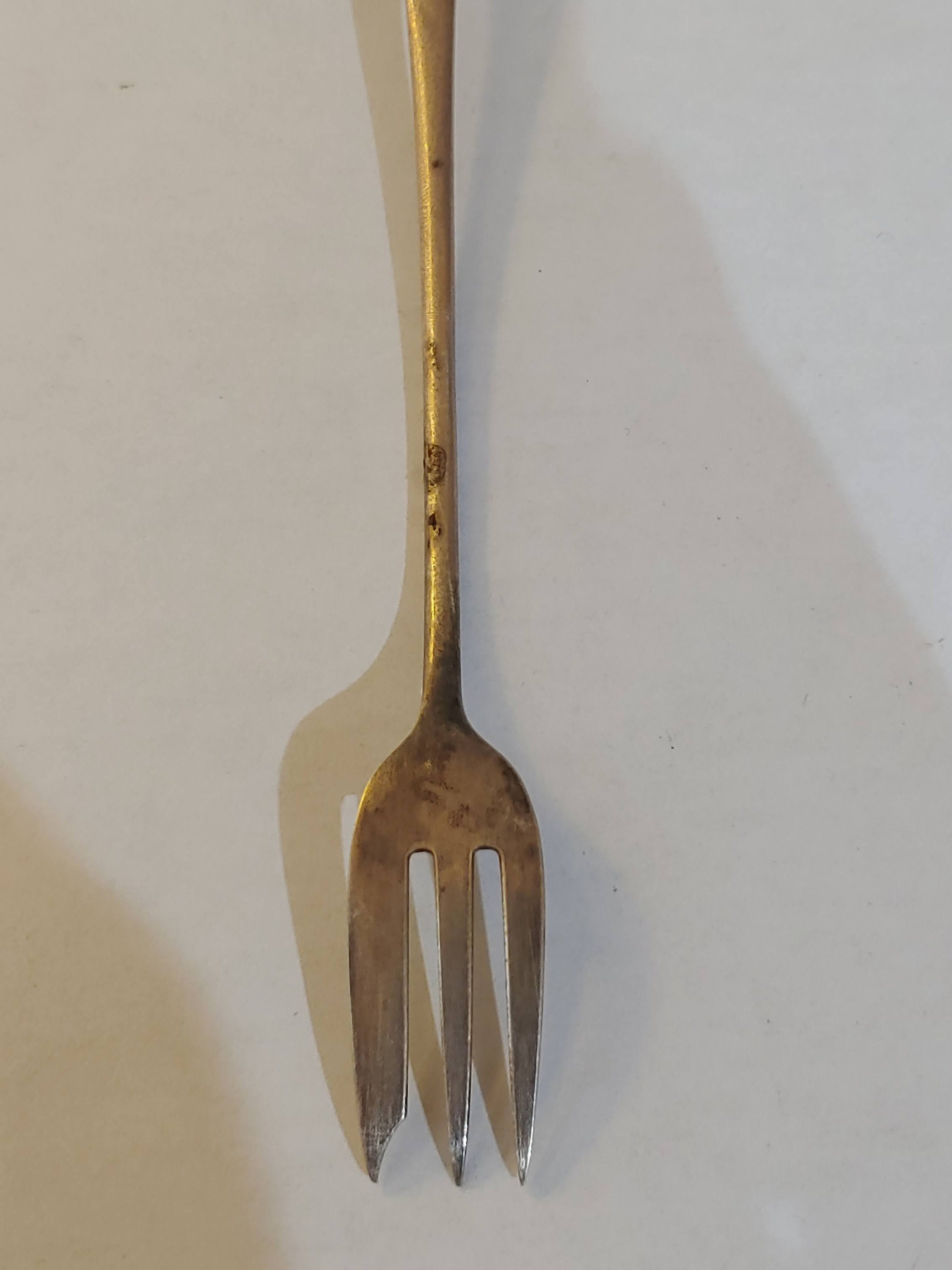 VERY RARE Antique Sterling Silver Lion's Head Caviar Fork No 18-SF 1885 ...