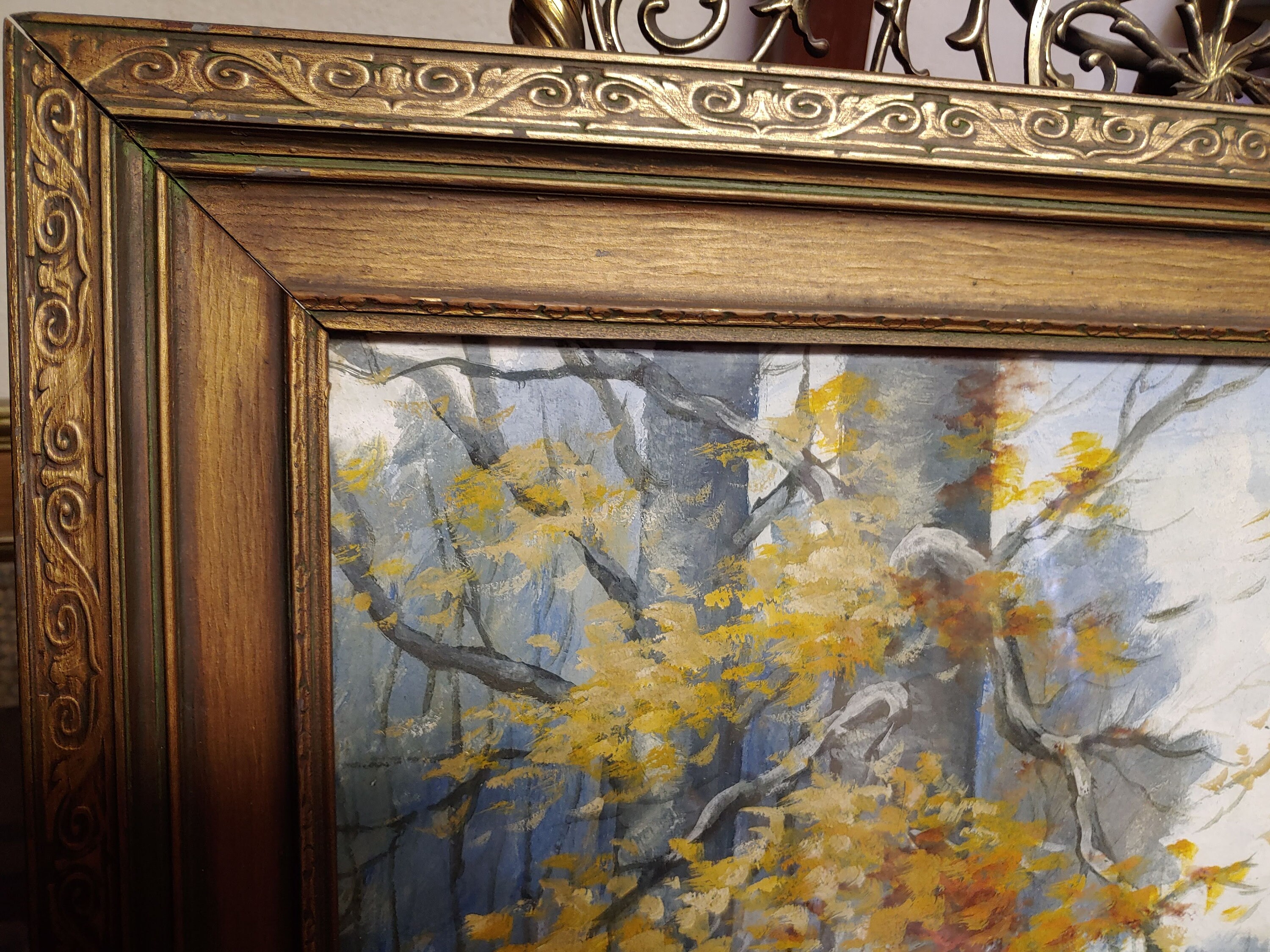 Fine Art - Signed J.L. Smith Antique 29.5" by 23.5" Framed Oil Painting ...