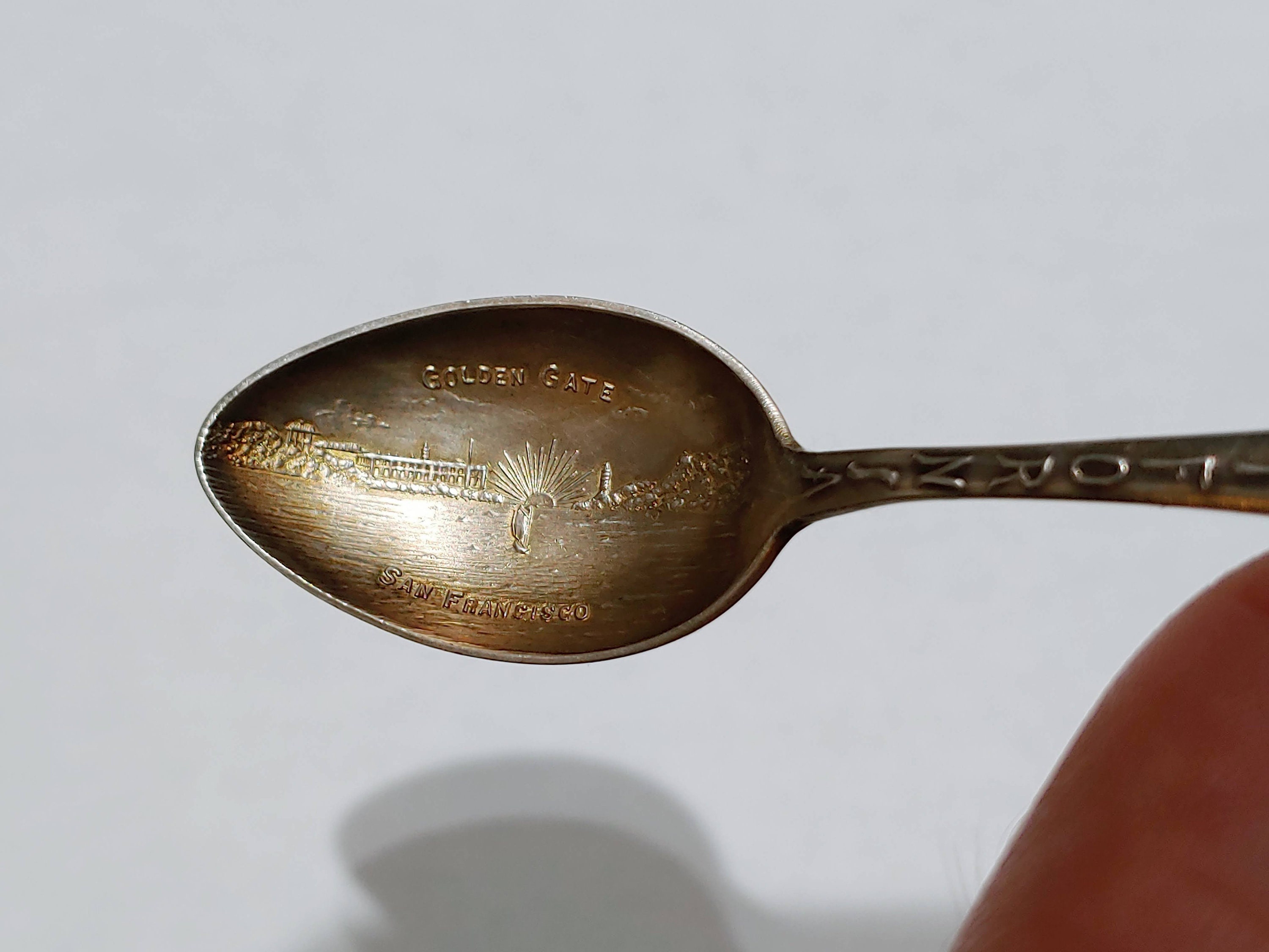 Antique Sterling Silver Demitasse Souvenir Spoon Golden Gate et ...