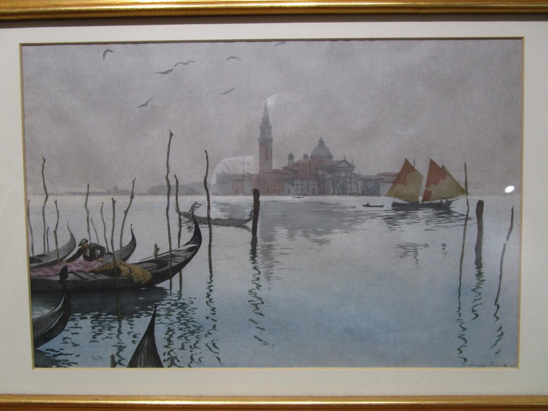 Fine Art - Signed Franks? 1925? Watercolor Landscape of What Appears to ...