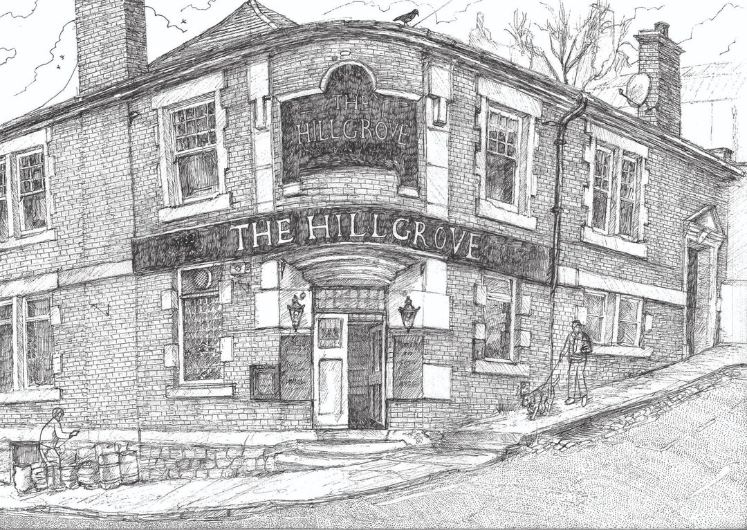 A4 Art Print the Hillgrove Pub Drawing Bristol - Etsy
