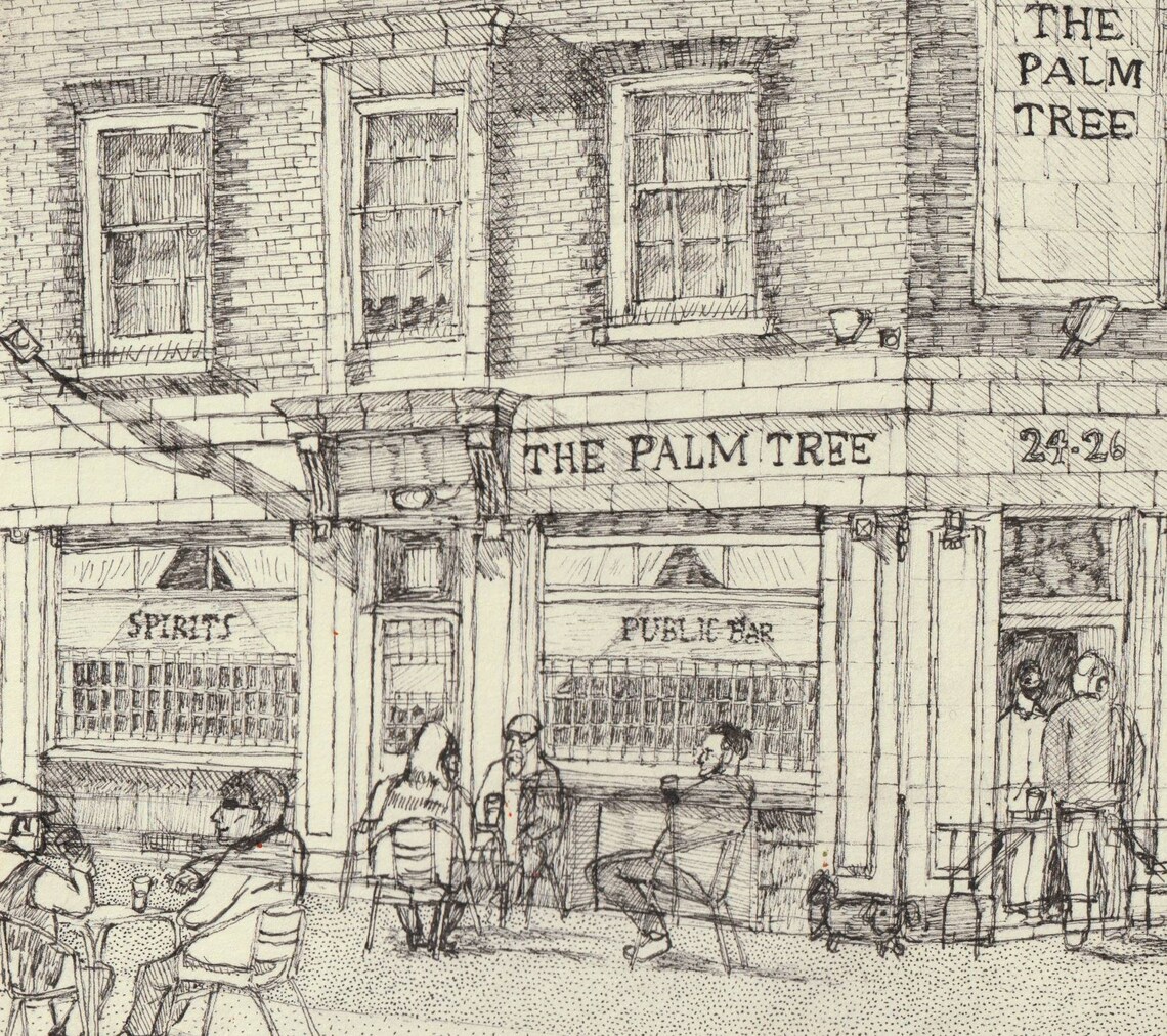A3 Art Print, 'the Palm Tree' Pub, Edition of 30. East London Pub - Etsy