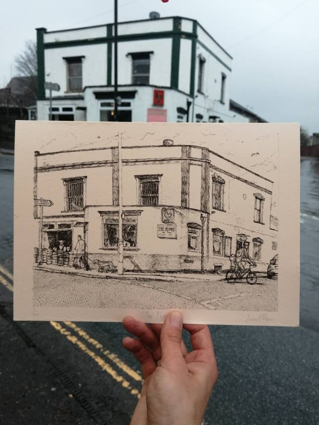 A4 Pub Drawing the Plough Easton Limited Edition Bristol - Etsy