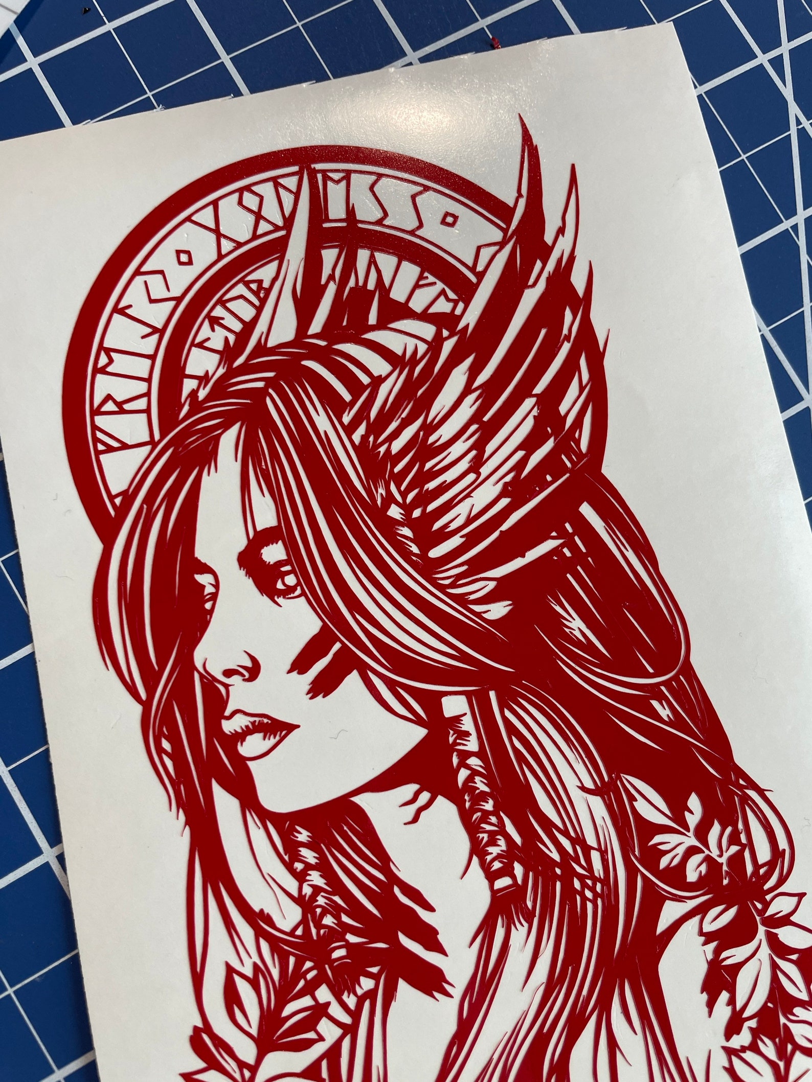 Valkyrie Viking Warrior Woman Vinyl Decal Car Decal | Etsy