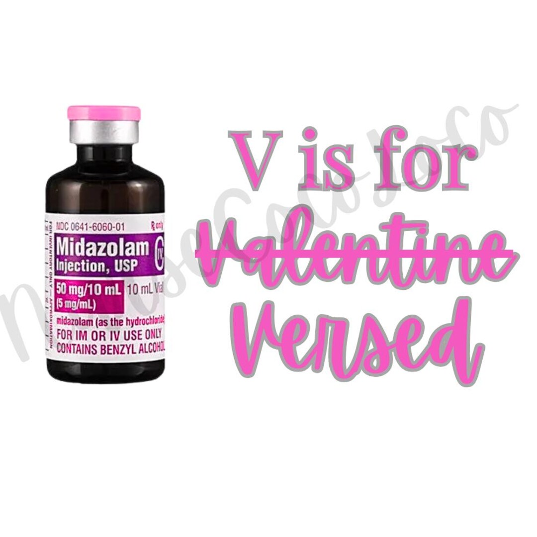 V is for Valentine Versed PNG Nurse Anesthesia CRNA - Etsy