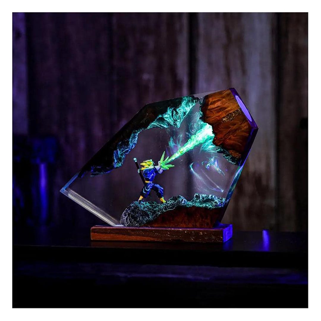 Dra.gon B.all Trun.ks Super Sai.yan Epoxy Resin Lamp, Night Light - Etsy
