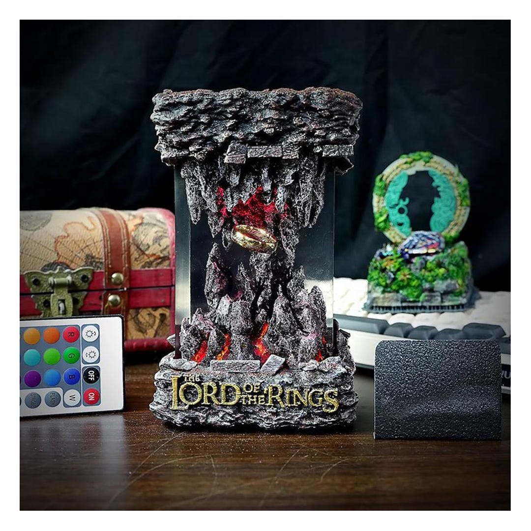 LOTR Lor.d of Ri.ngs Rin.g of Power Diorama Epoxy Resin Lamp, Night ...
