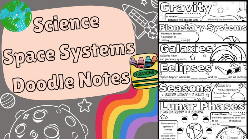 Space Systems Doodle Notes (earth and Space Science) - Etsy