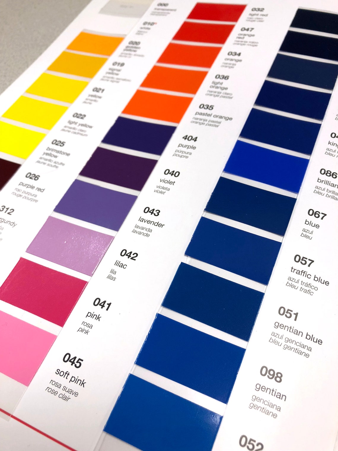 Oracal 651 Color Chart Vinyl Color Chart Color Sample | Etsy