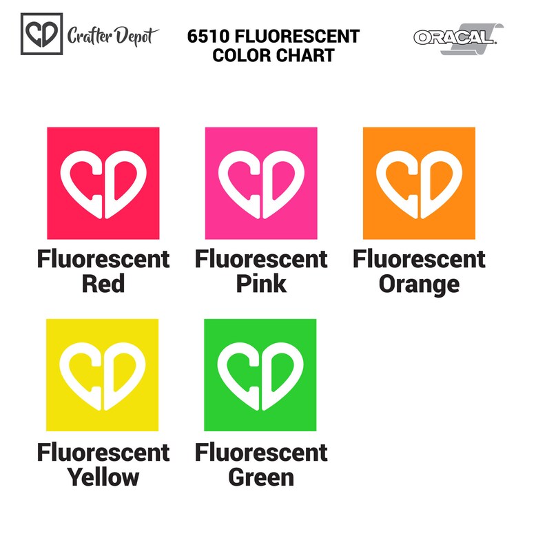 Oracal 6510 Fluorescent Vinyl Sheets - Fluorescent Vinyl, Neon Vinyl ...