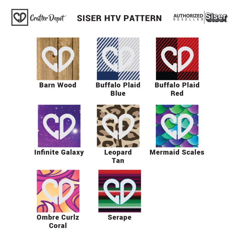 Siser Easypattern HTV 12x12 HTV Vinyl Patterned HTV - Etsy
