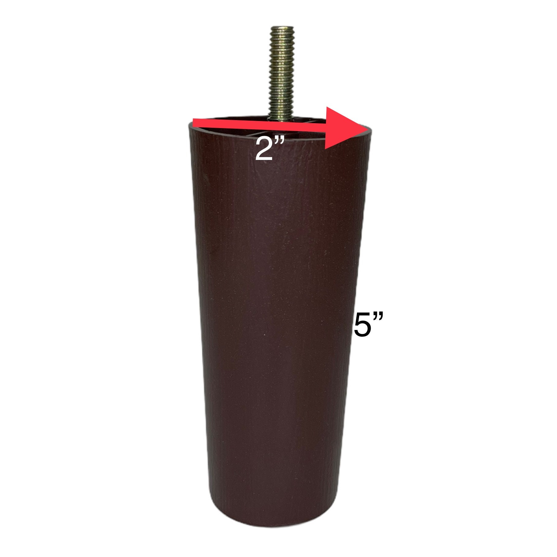 Profurnitureparts 5 Round Tapered Plastic Sofa Couch Chair Legs Set of ...