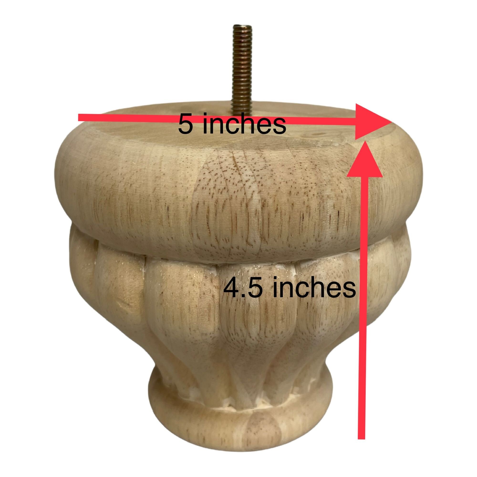 Profurnitureparts 4.5 Inches Unfinished Raw Turned Wood Sofa Legs - Etsy