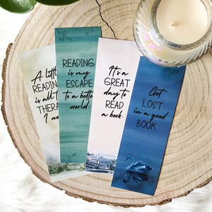 Printable Bookmarks Set With Bookish Quotes Bookmark Digital PDF ...