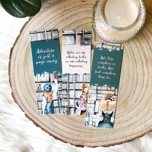 Winter Bookmark Set Printable Bookmarks for Readers Book - Etsy