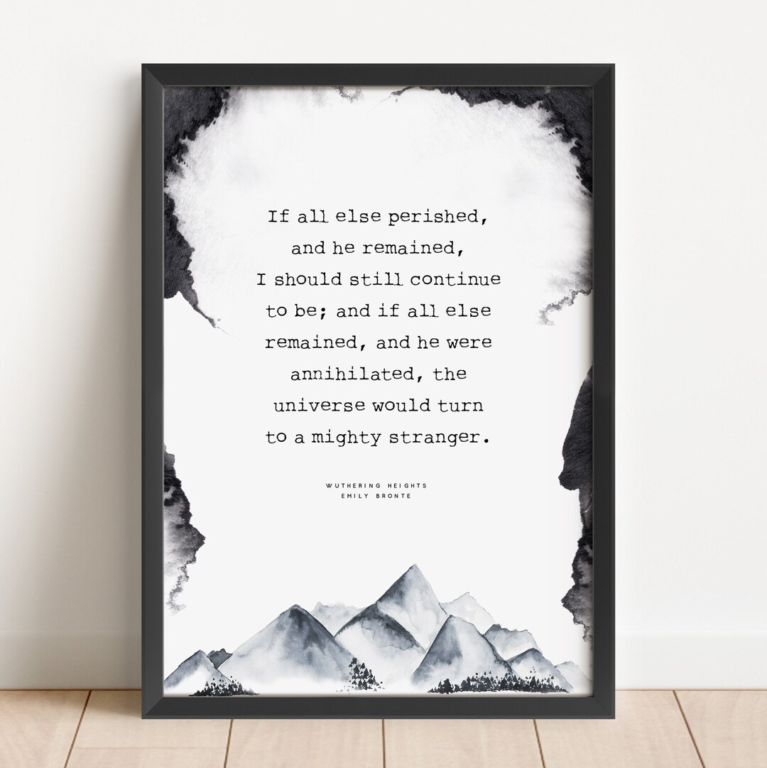 Wuthering Heights Print Literary Wall Art for Book Lovers - Etsy
