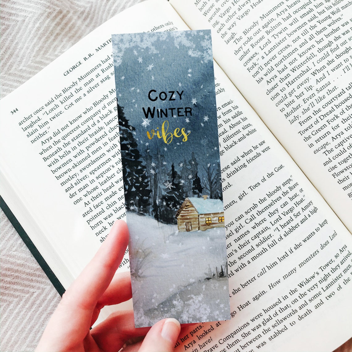 Winter Bookmark Set Printable Bookmarks for Readers Book - Etsy