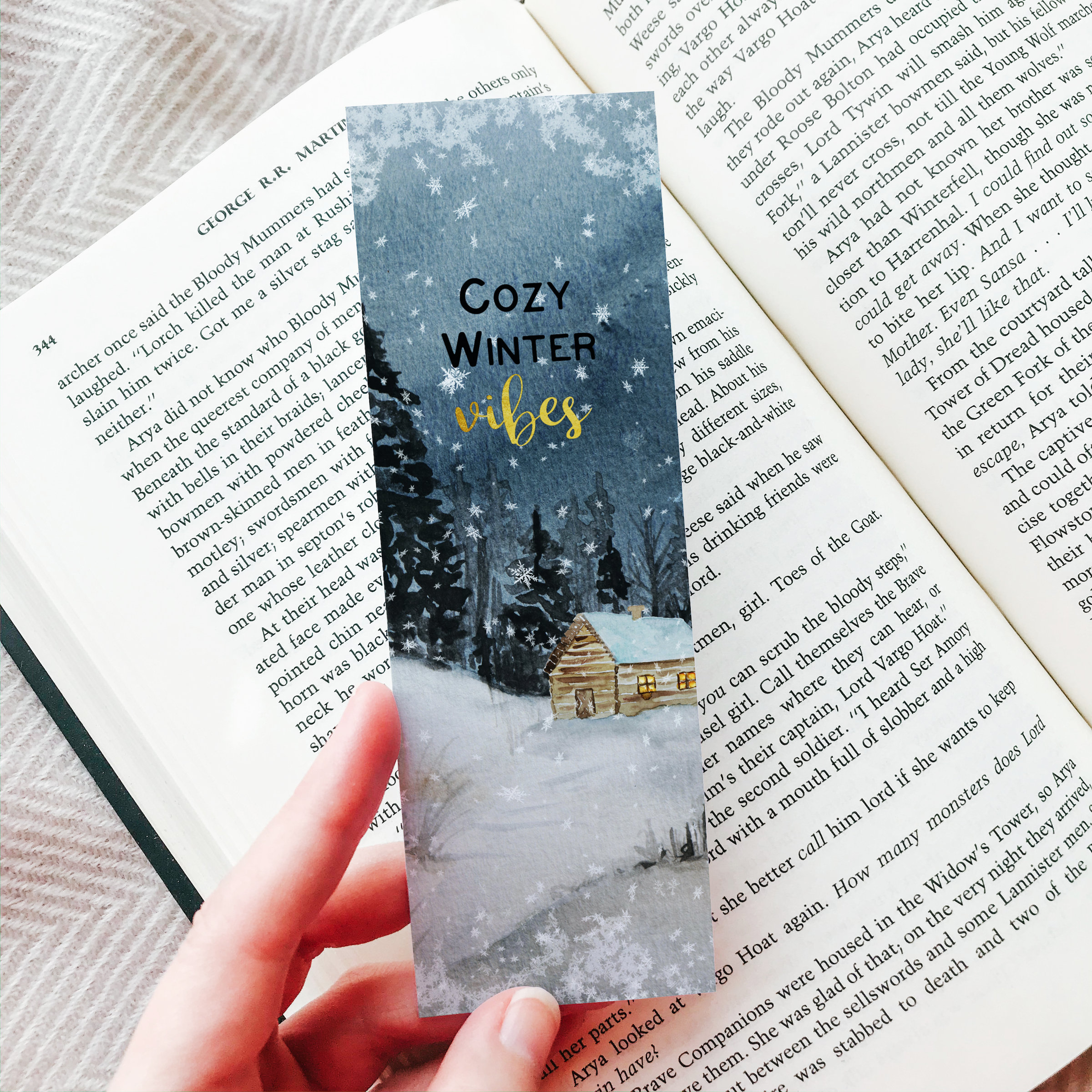 Winter Bookmark Set Printable Bookmarks for Readers Book - Etsy