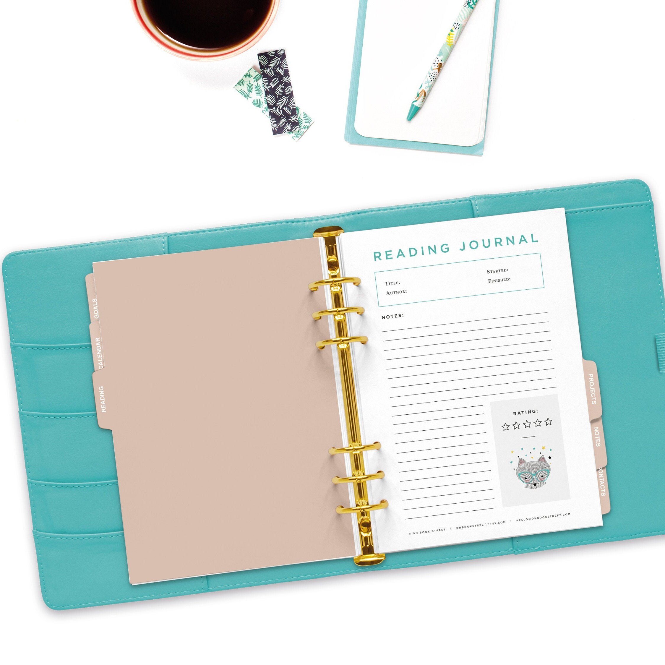 Printable Reading Journal Reading Diary Book Review Bookish Printables ...