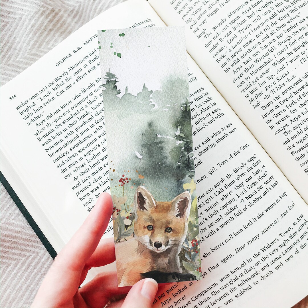 Fox Bookmark Printable Baby Woodland Animals Bookmark for - Etsy