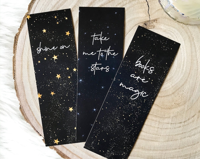 Printable Bookmarks Galaxy Stars Space Quotes Bookmarks for - Etsy