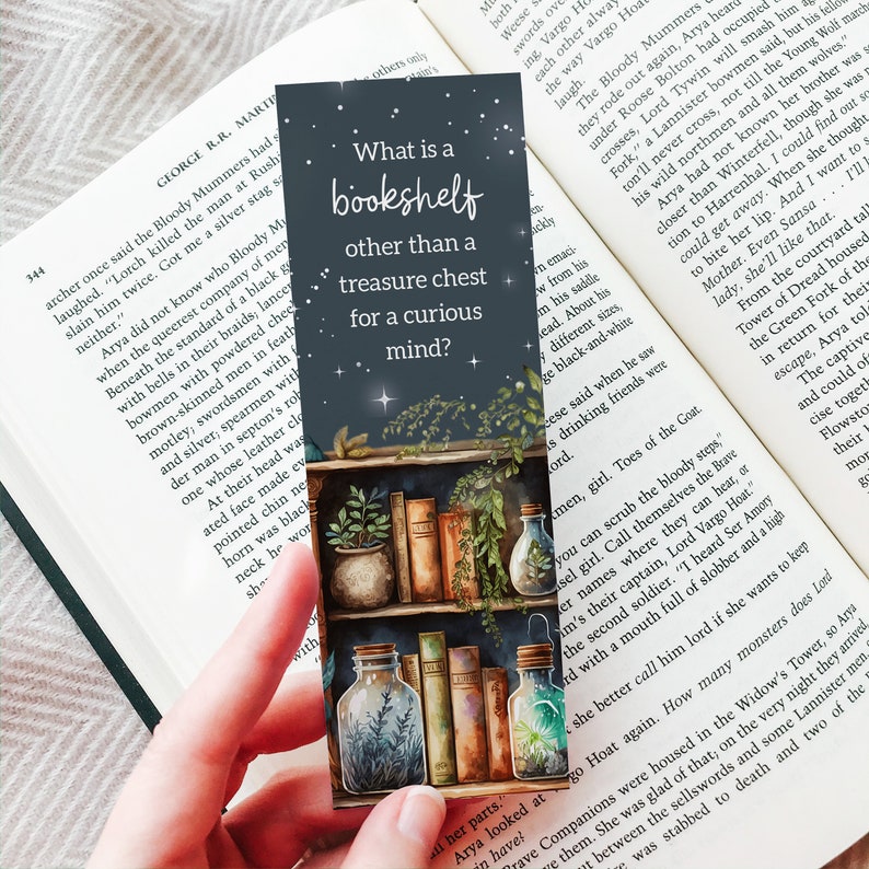 Bookshelf Bookmarks Printable Floral Bookmarks With Quotes - Etsy