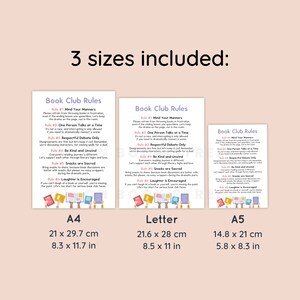 Book Club Rules Printable, Funny Book Club Gift, PDF DOWNLOAD - Etsy