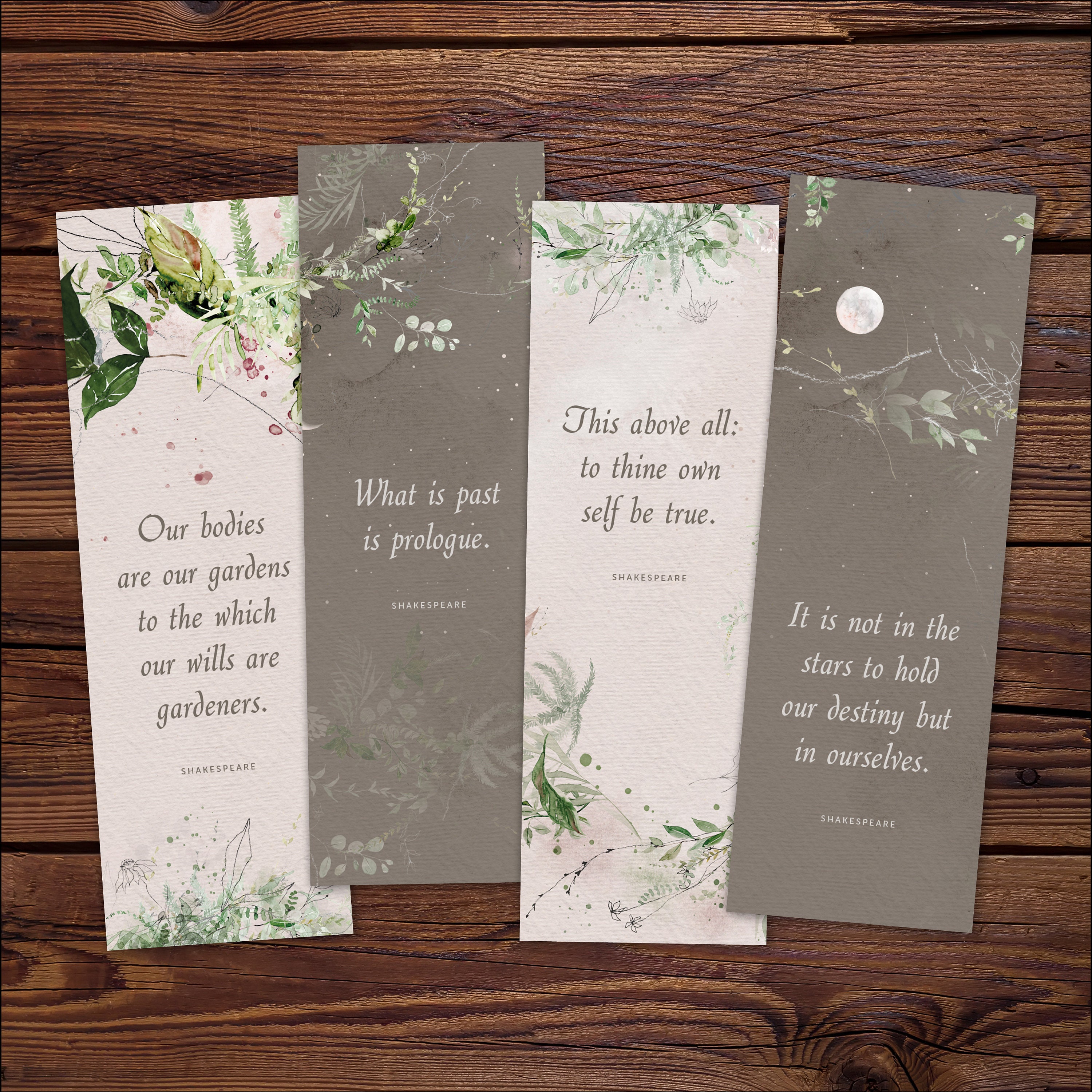 Shakespeare Bookmarks With Quotes, Inspirational Literary Gifts ...