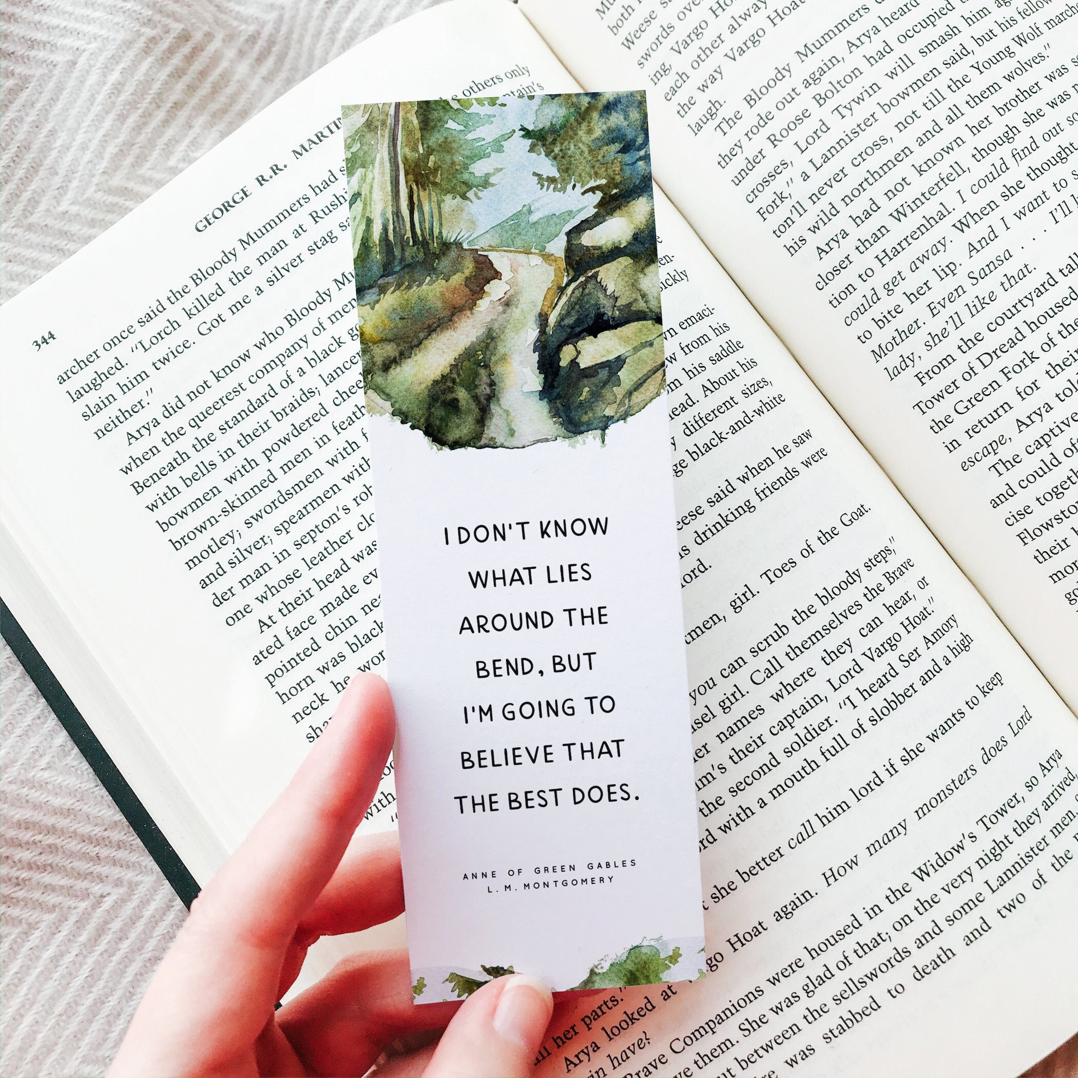 Anne of Green Gables Bookmark Printable Literary Bookmark | Etsy