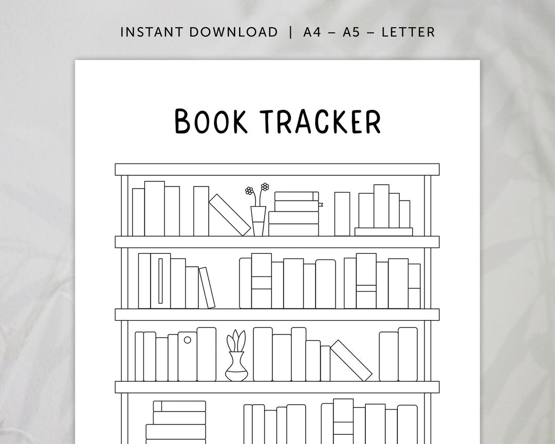 Bookshelf Tracker, Printable Reading Log, PDF – DOWNLOAD - Etsy