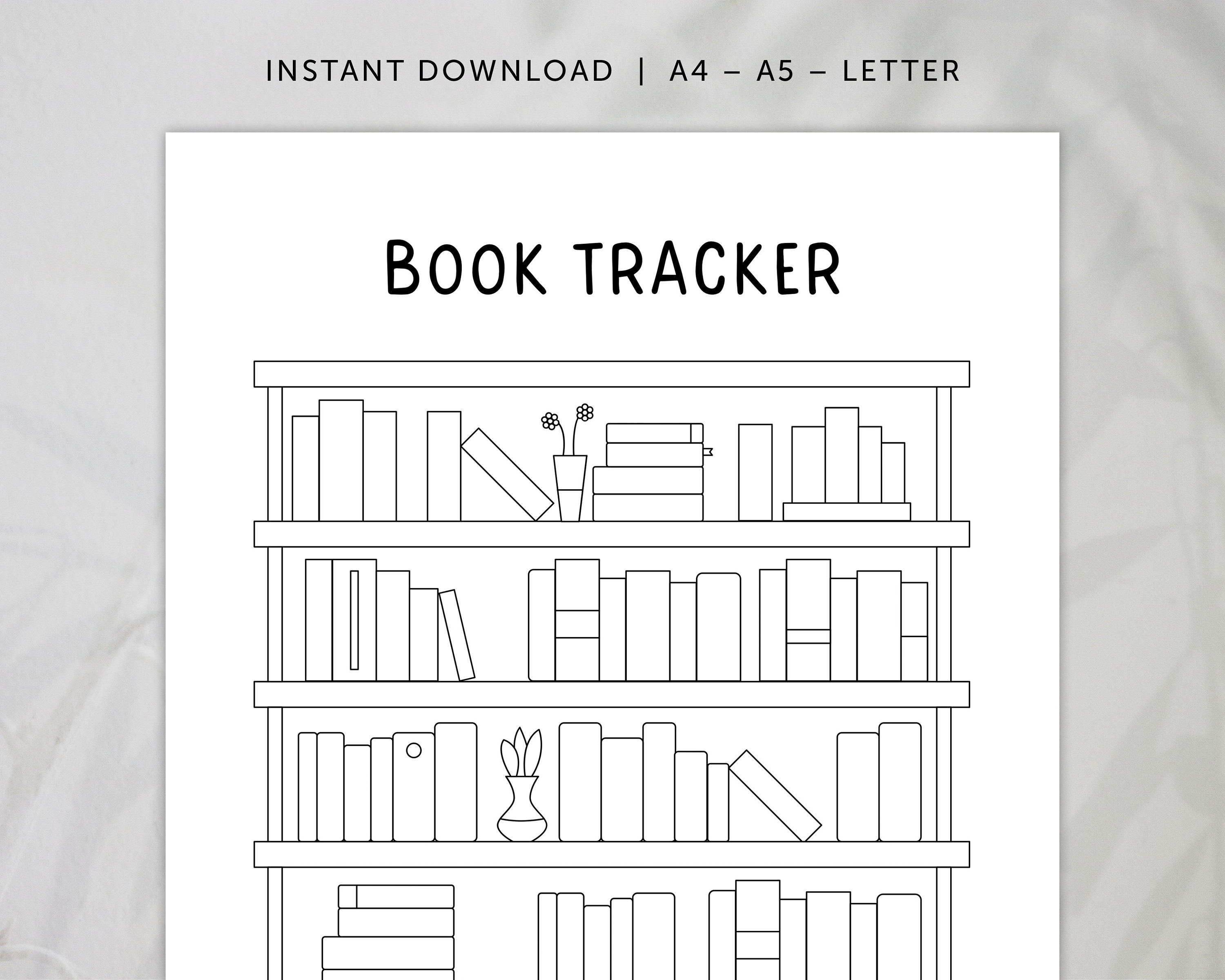Bookshelf Tracker, Printable Reading Log, PDF – DOWNLOAD - Etsy