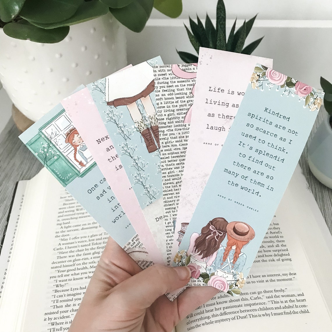 Anne of Green Gables Printable Bookmark Set Literary - Etsy